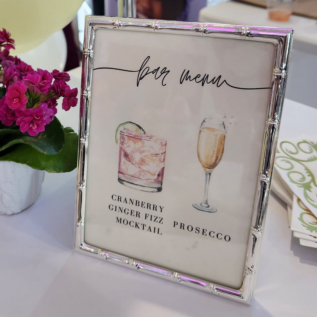 Signature Drinks/cocktails Sign Template Wedding Bar Menu Sign His and ...