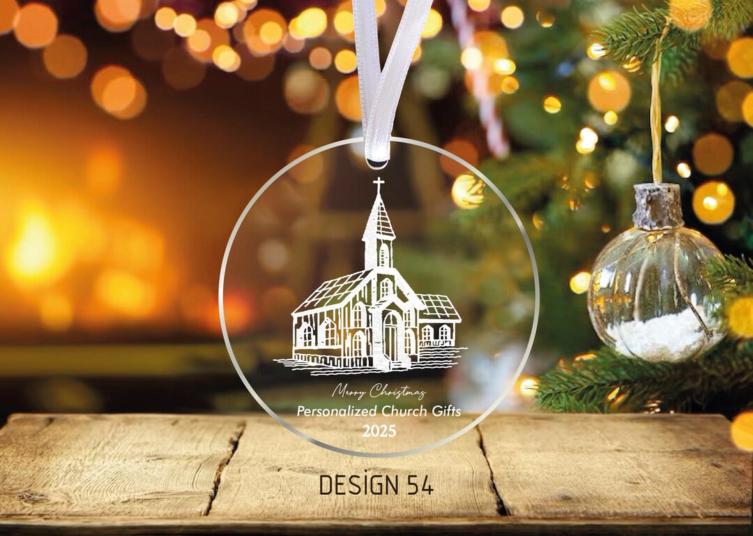 Personalized Acrylic Church Ornament: Bulk Religious Favor - Etsy