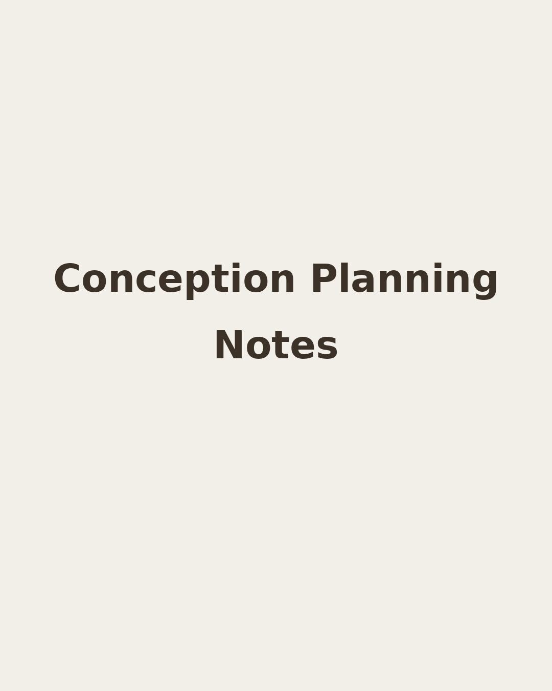 Conception Planning Notes - Etsy
