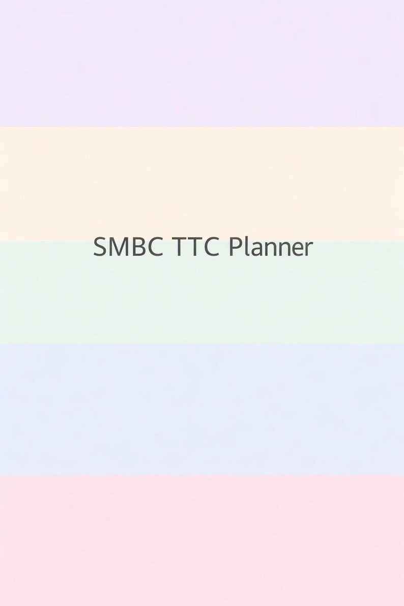 SMBC TTC Planner - Etsy UK