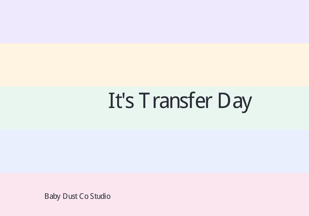 IVF Transfer Day Card: Embryo Transfer Congratulations (digital ...