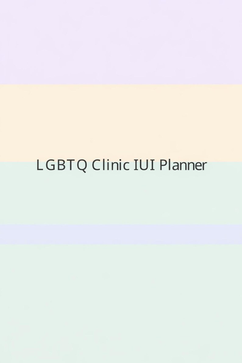 LGBTQ Clinic IUI Planner - Etsy