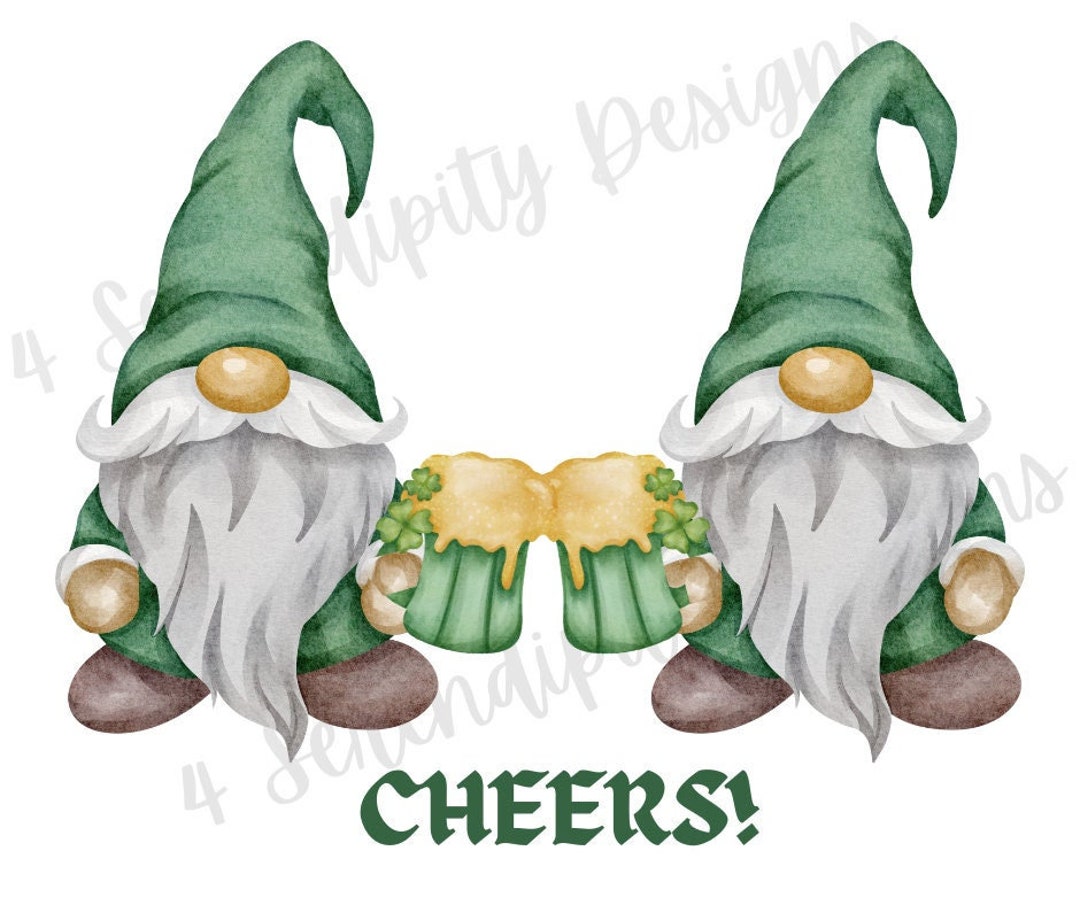 St Patrick's Day Gnomies PNG, Irish Gnome PNG, Digital Download, Lucky ...