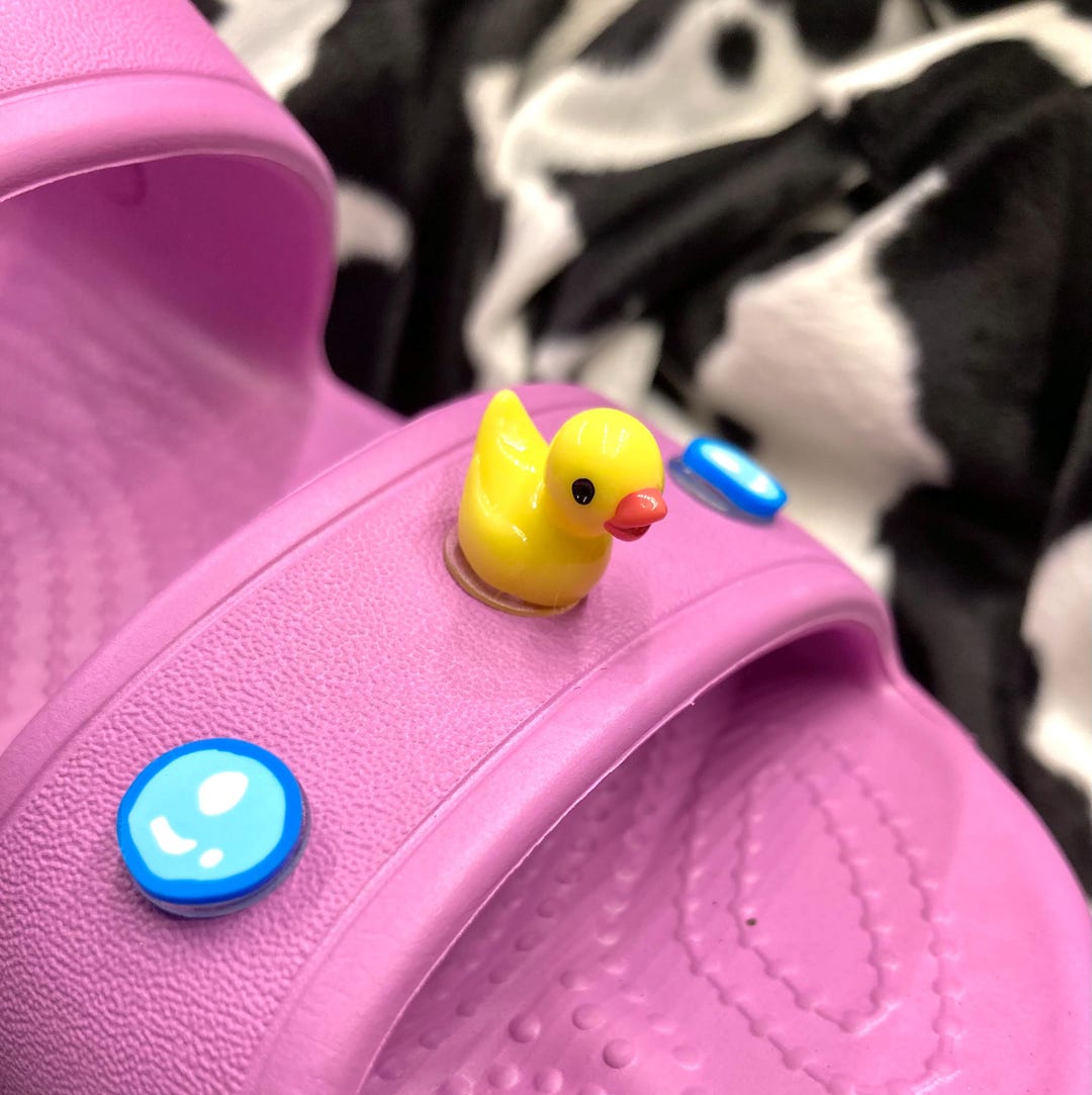 Rub a Dub Dub Yellow Rubber Duckie Ducky Bubble Bath Croc Shoe Charm ...