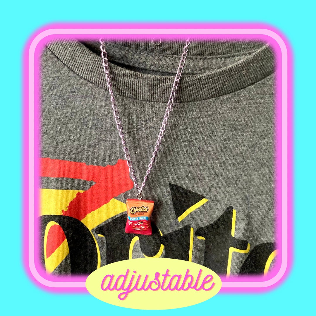 Cheetah Snack Junk Food Necklace Adjustable Purple Chain Munchies ...