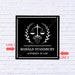 Customized/personalized Square Metal Attorney at Law Office Name Sign ...