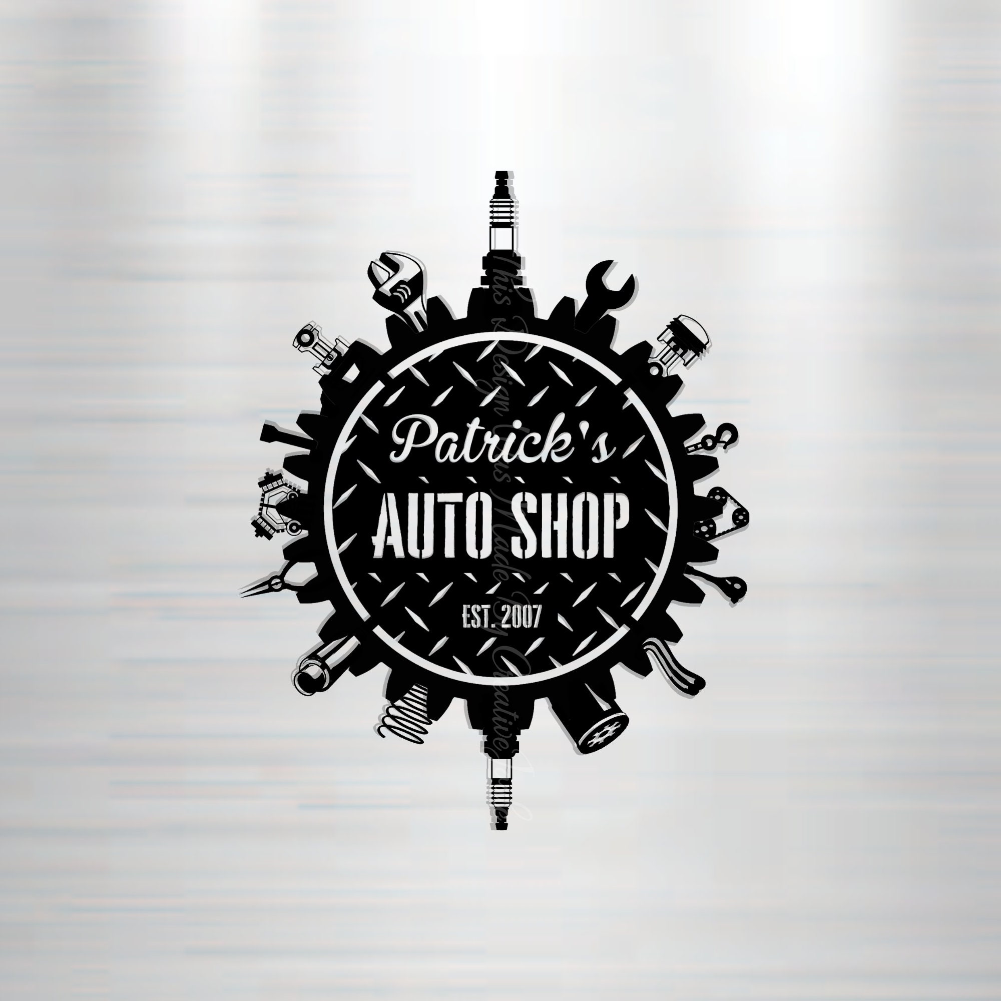 Customized/personalized Metal Circular Mechanic Themed Parts/tools Auto ...