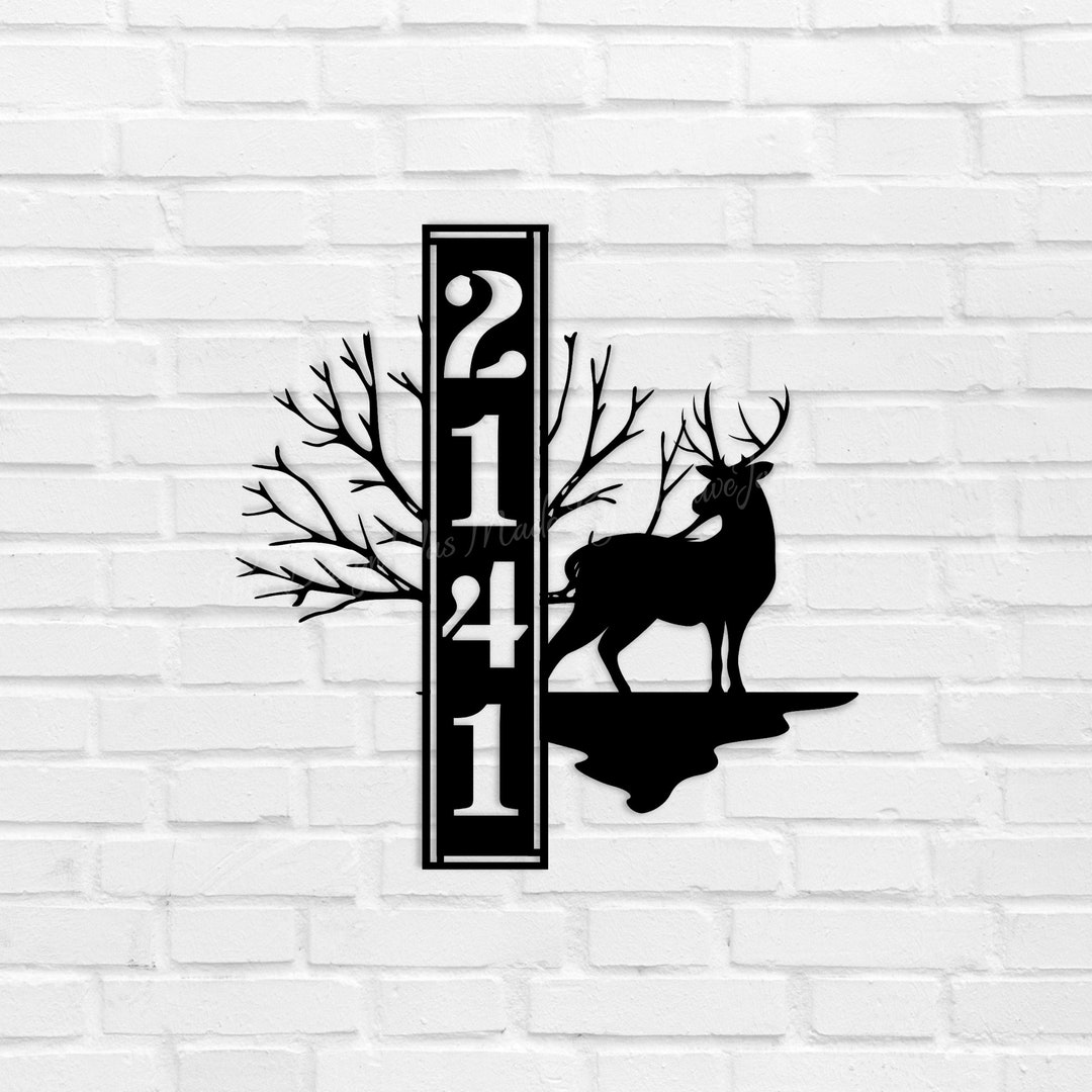 Customized/personalized Metal Whitetail Deer Buck Nature Scene Hunting ...