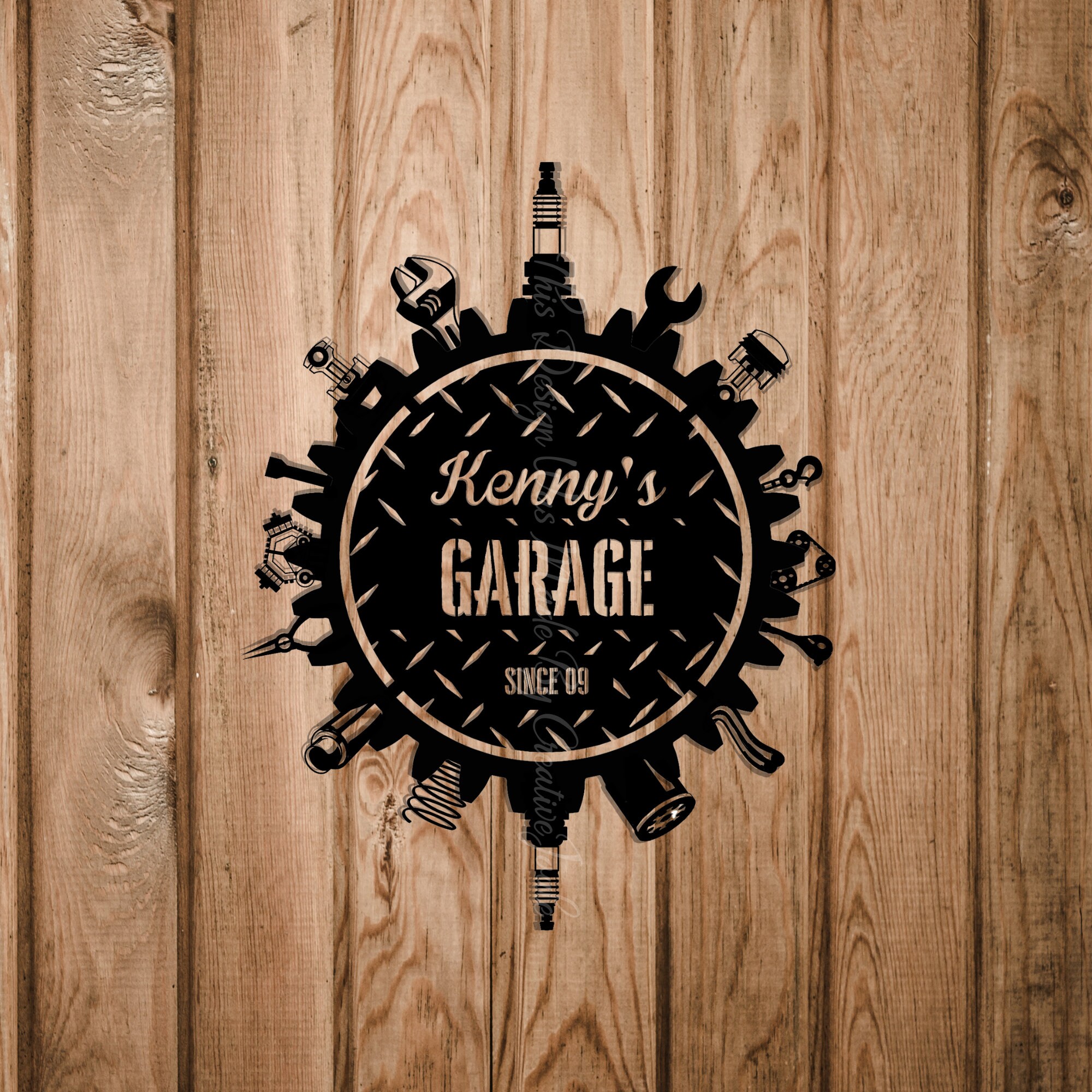 Customized/personalized Metal Circular Mechanic Themed Parts/tools Auto ...