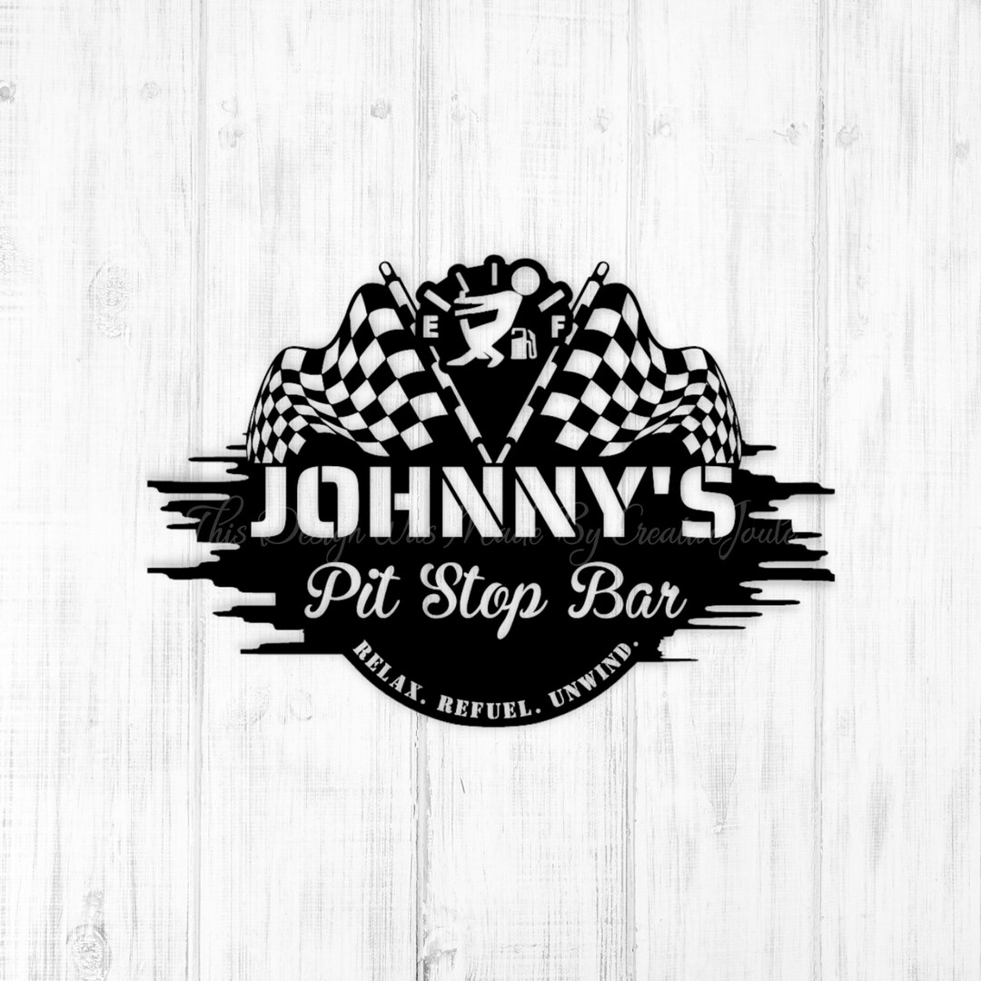 Customized/personalized Metal Circular Racing Pit Stop Bar Flags Car ...