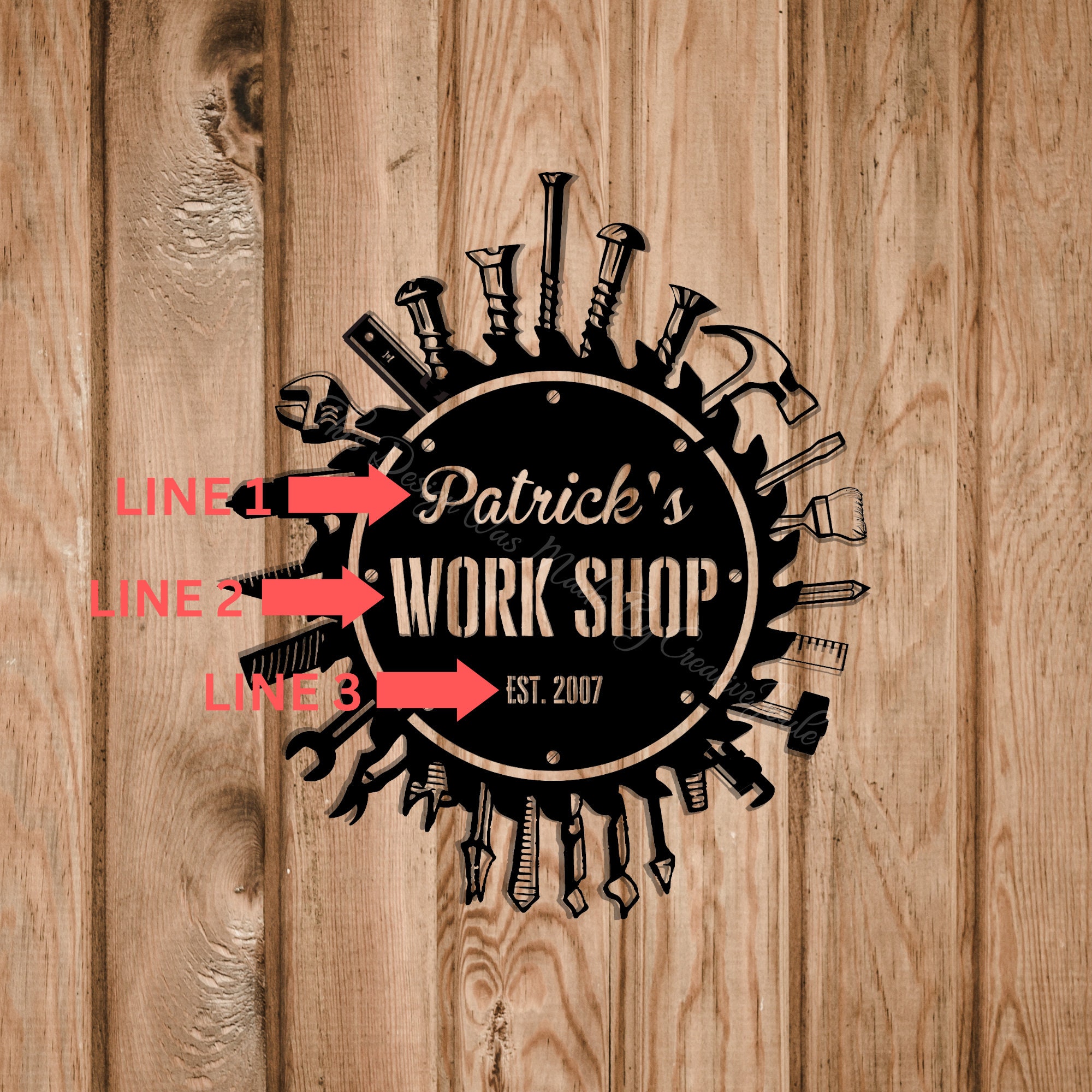 Customized/personalized Metal Circular Saw Woodworking Tools Carpenter ...