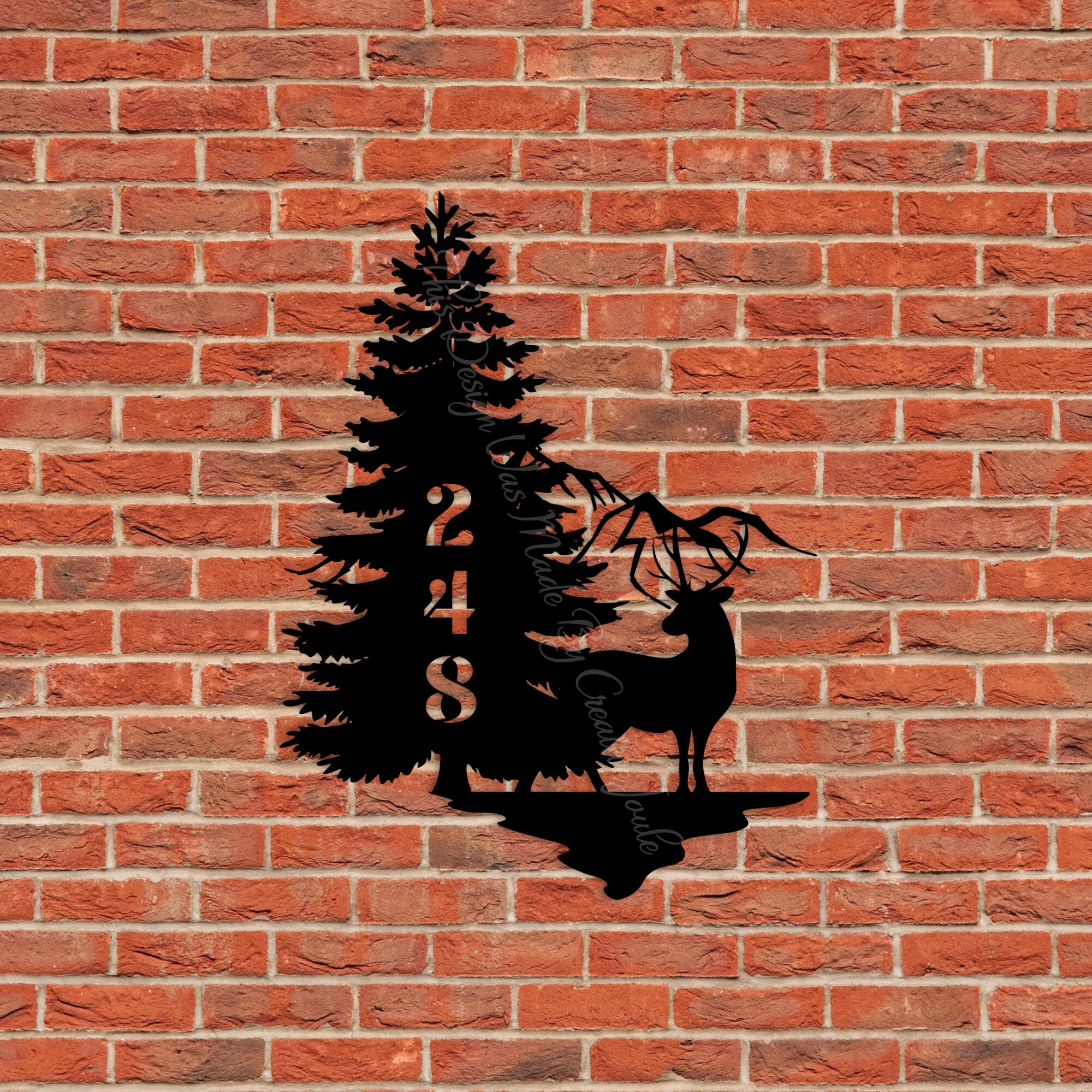Customized/personalized Metal Whitetail Deer Buck Nature Scene Hunting ...