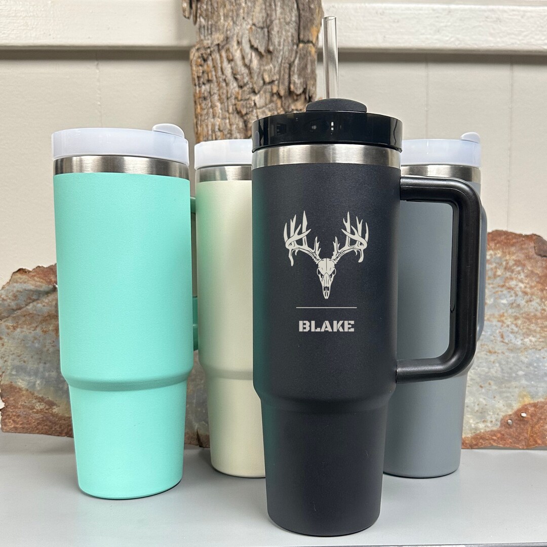 Customized/personalized Whitetail Buck/engraved Name Deer Hunting 40 Oz ...