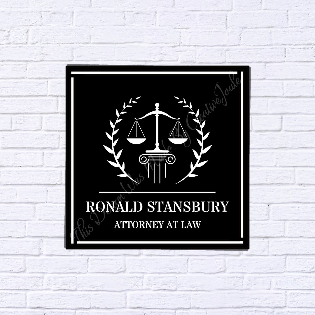 Customized/personalized Square Metal Attorney at Law Office Name Sign ...