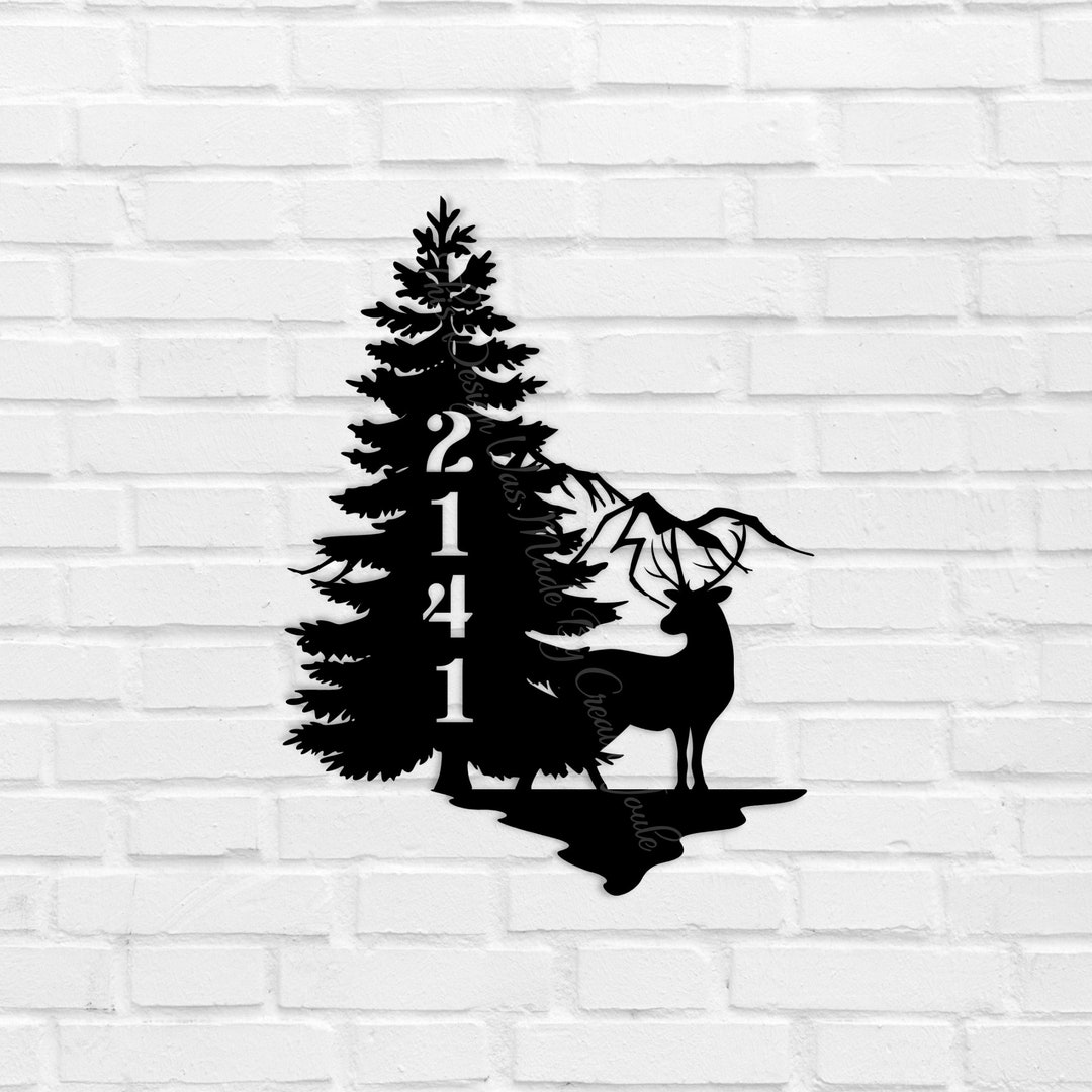 Customized/personalized Metal Whitetail Deer Buck Nature Scene Hunting ...