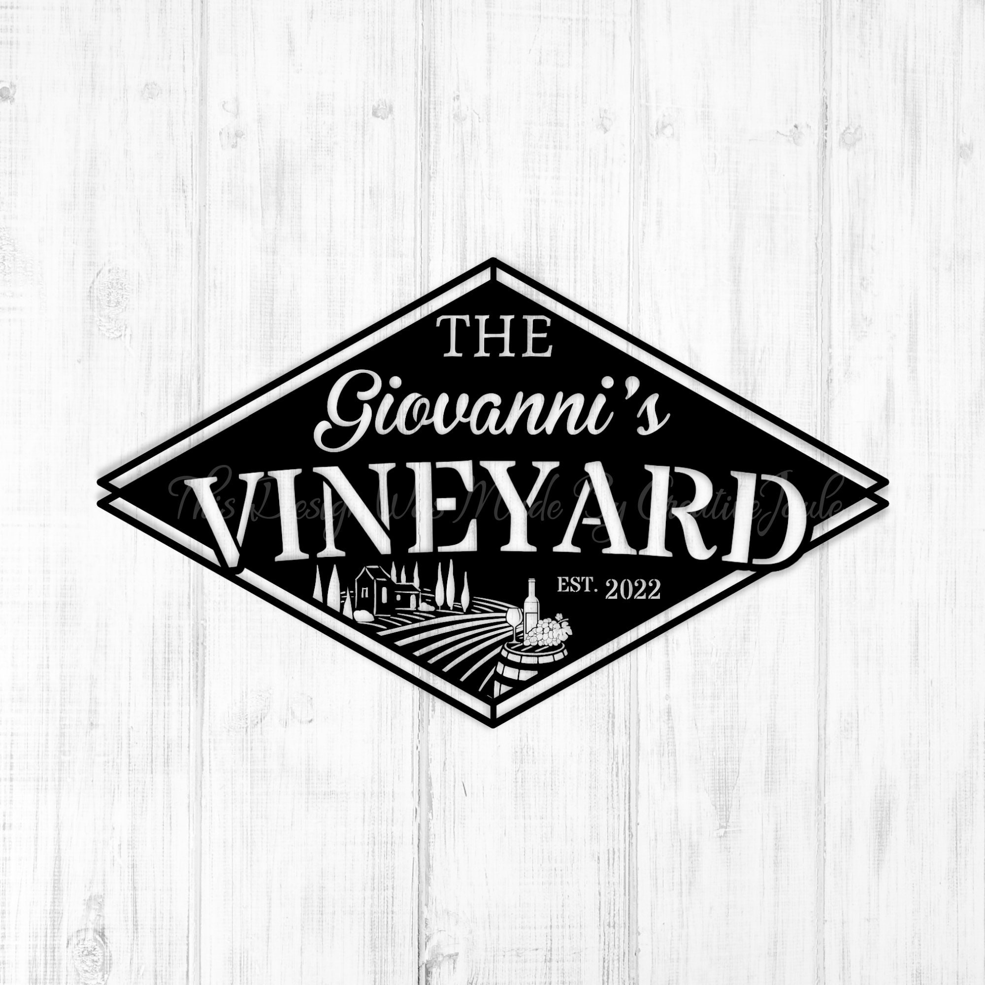 Customized/personalized Metal Winery/wine Bar/cellar/vineyard Themed ...