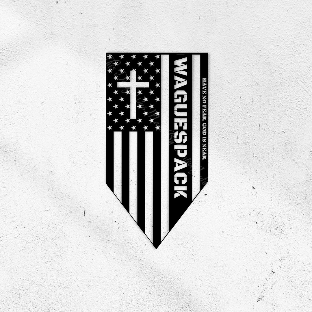 Customized/personalized Metal Patriotic Christian Cross American Flag ...