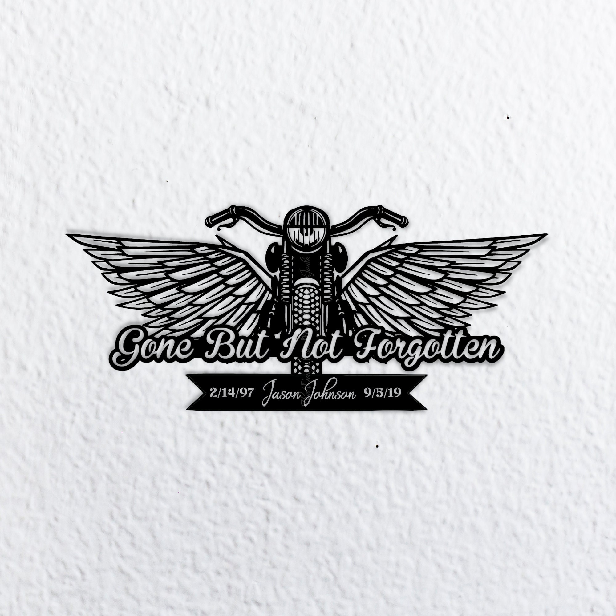 Customizable/personalized Metal Motorcycle With Angel Wings in Loving ...