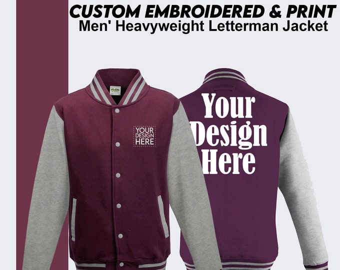 Custom Varsity Jacket Personalized Letterman Jacket With Genuine ...