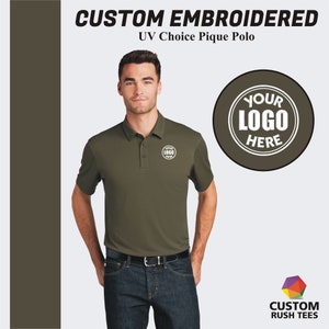 Port Authority® Custom Embroidered Polo, Personalized Business Logo, Custom Polo Shirt, Add Your ...