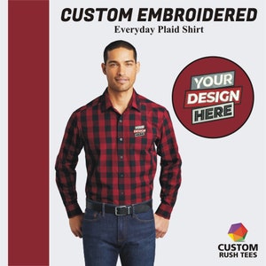 Custom Button Down Shirt Personalized Logo Shirt Custom Embroidered ...