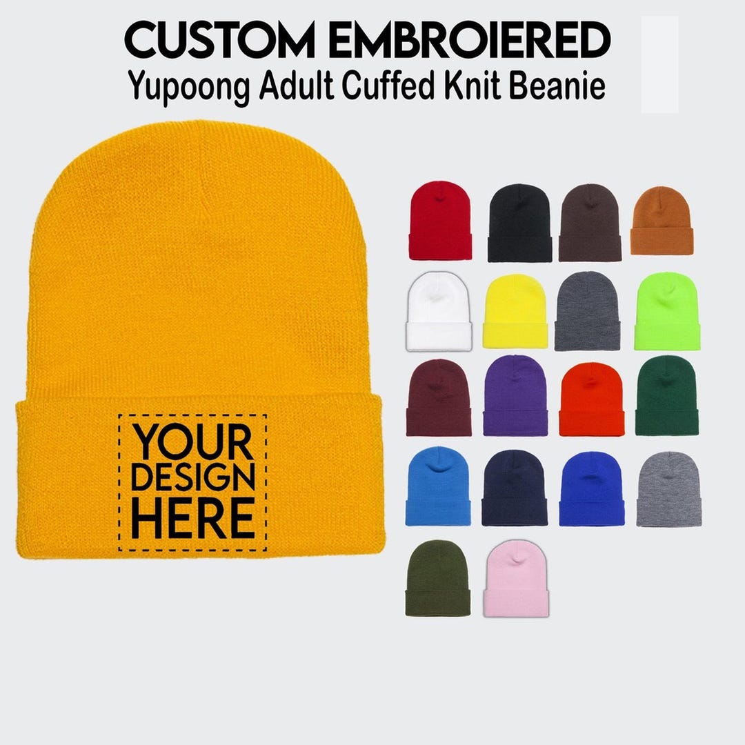 Custom Beanie, Embroidered Beanie, Custom Winter Hat, Custom Logo ...