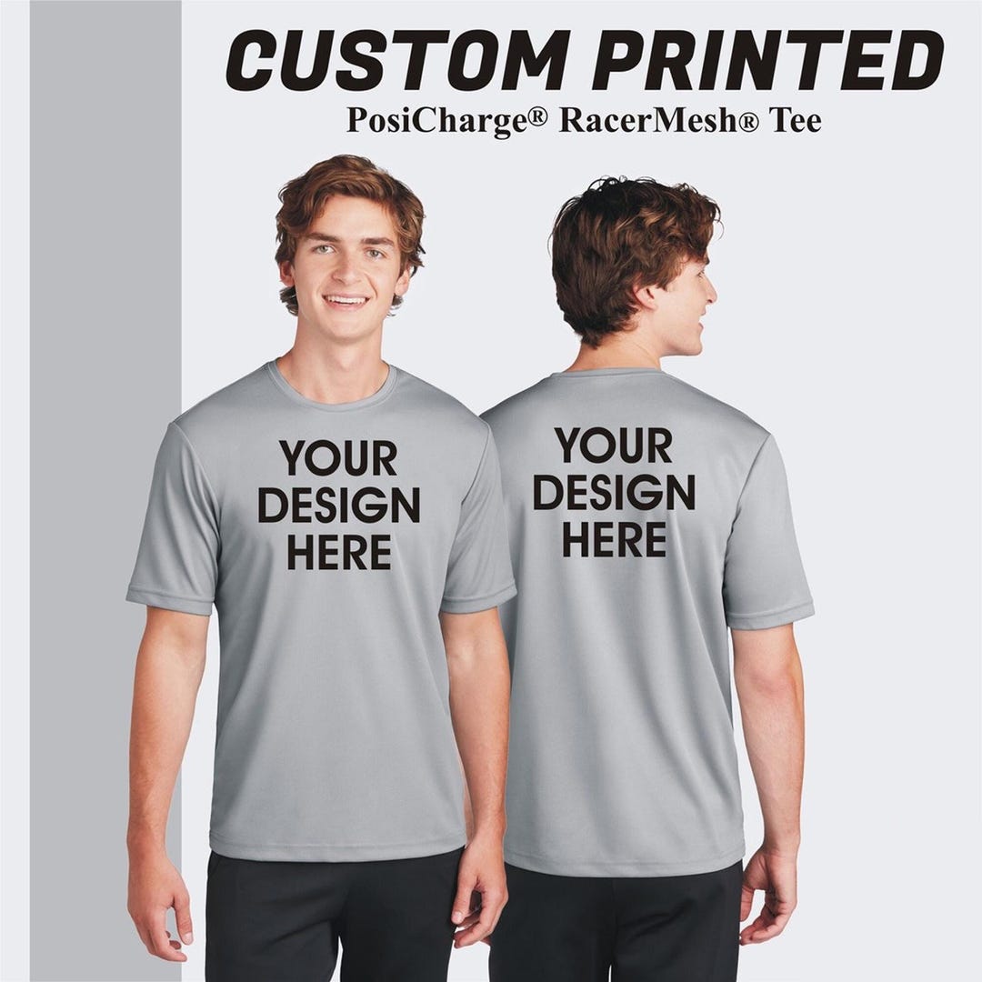 Custom Printed Dri-fit T-shirt: Personalized Racermesh Tee - Etsy