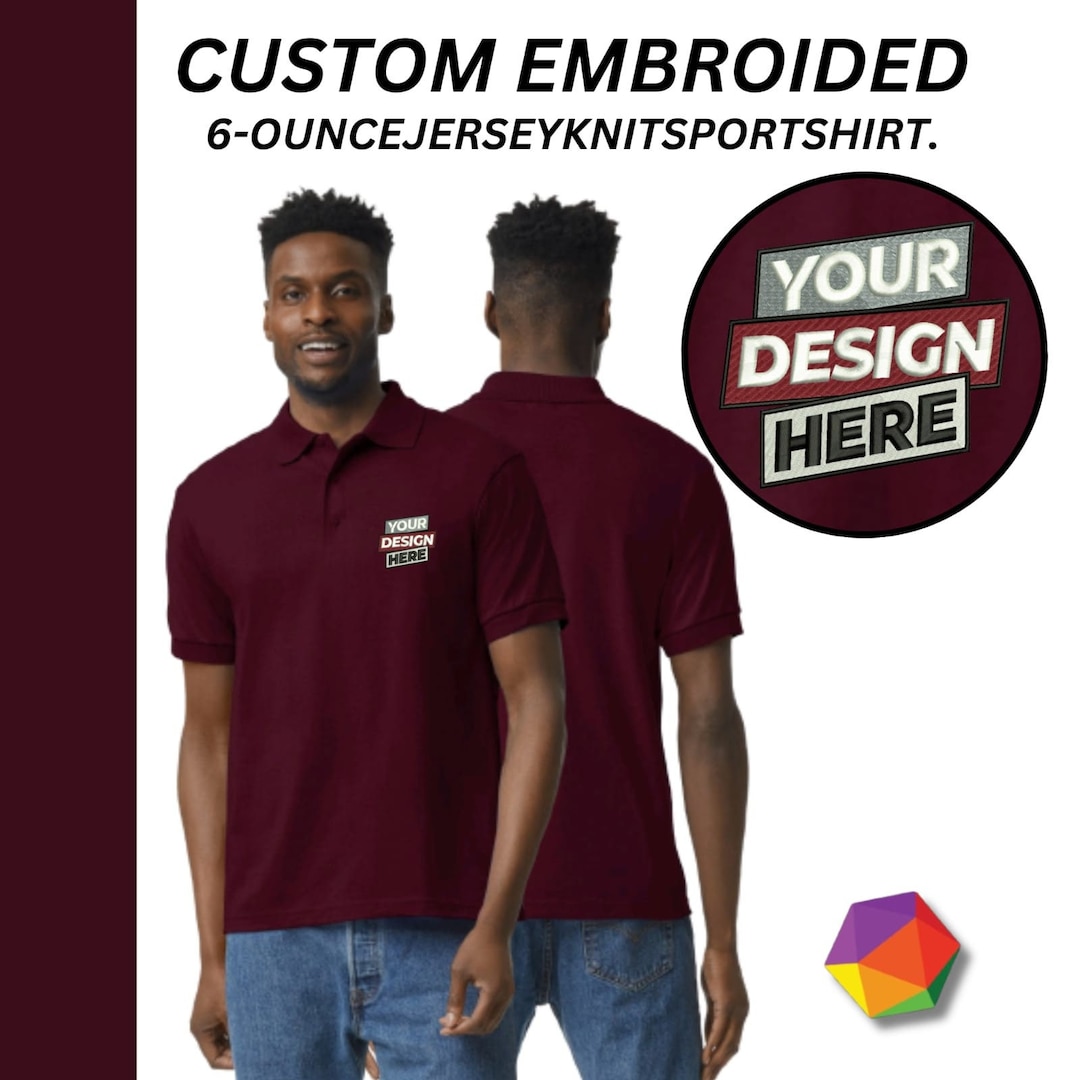 Custom Polo Shirt Embroidery Logo Shirt Men Custom Embroidered Shirt ...