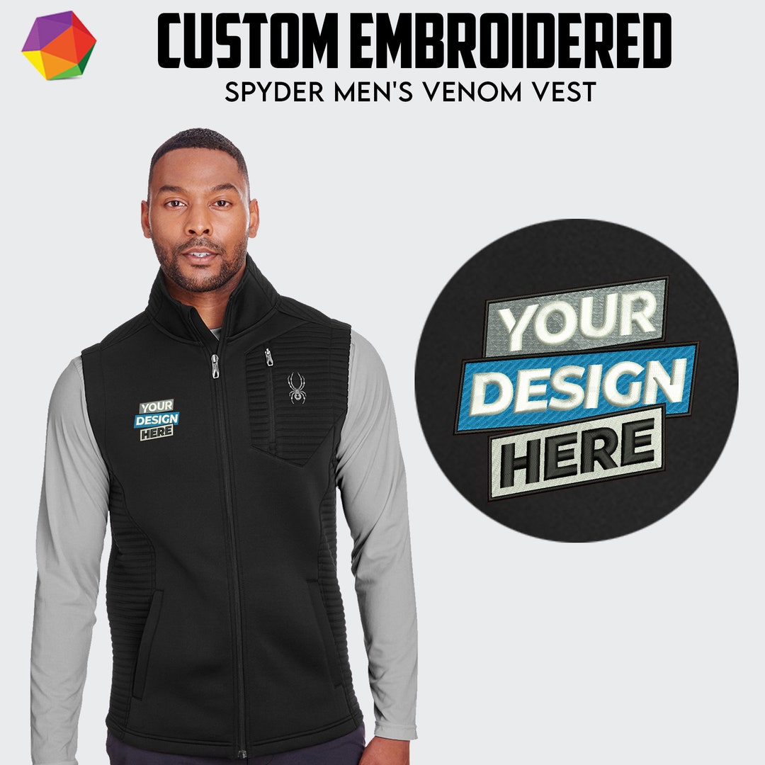 Custom Embroidered Vest, Spyder ® Custom Men's Venom Vest, Monogrammed ...