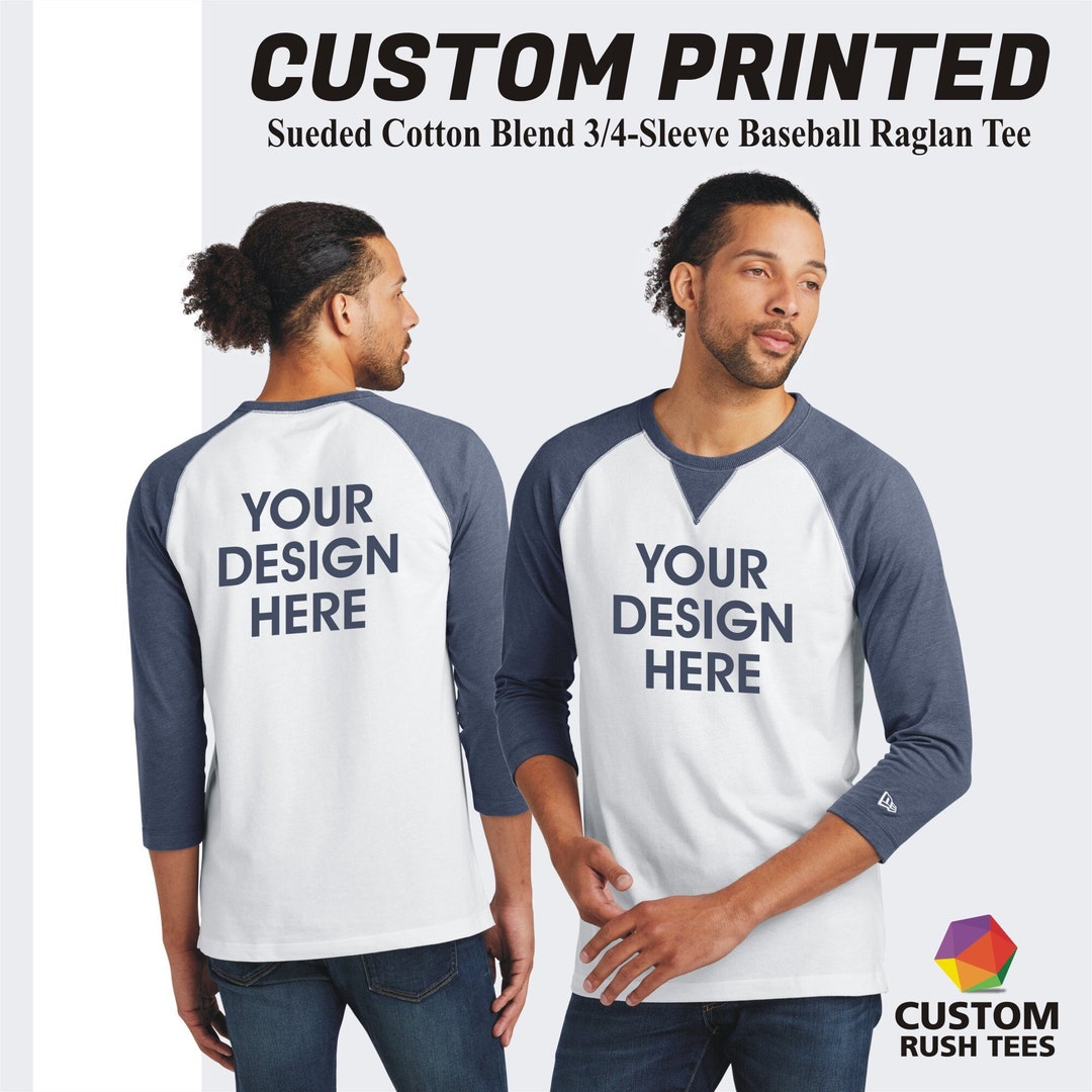 New Era® Custom Raglan T-shirt, Custom Baseball Tshirt, Custom Team ...