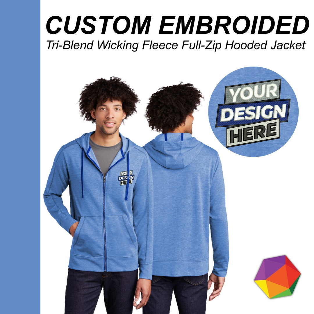 Custom Fleece Hoodie Jacket, Custom Embroidered Zip up Hoodie Full Zip ...