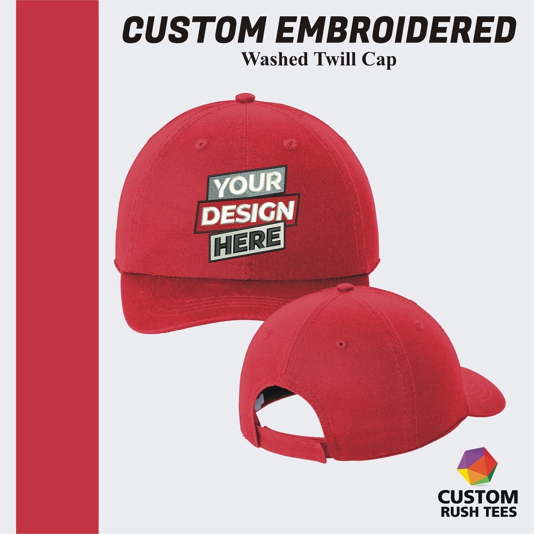 Custom Embroidery, Custom Hat Custom Made Caps Custom Embroidered Hat ...