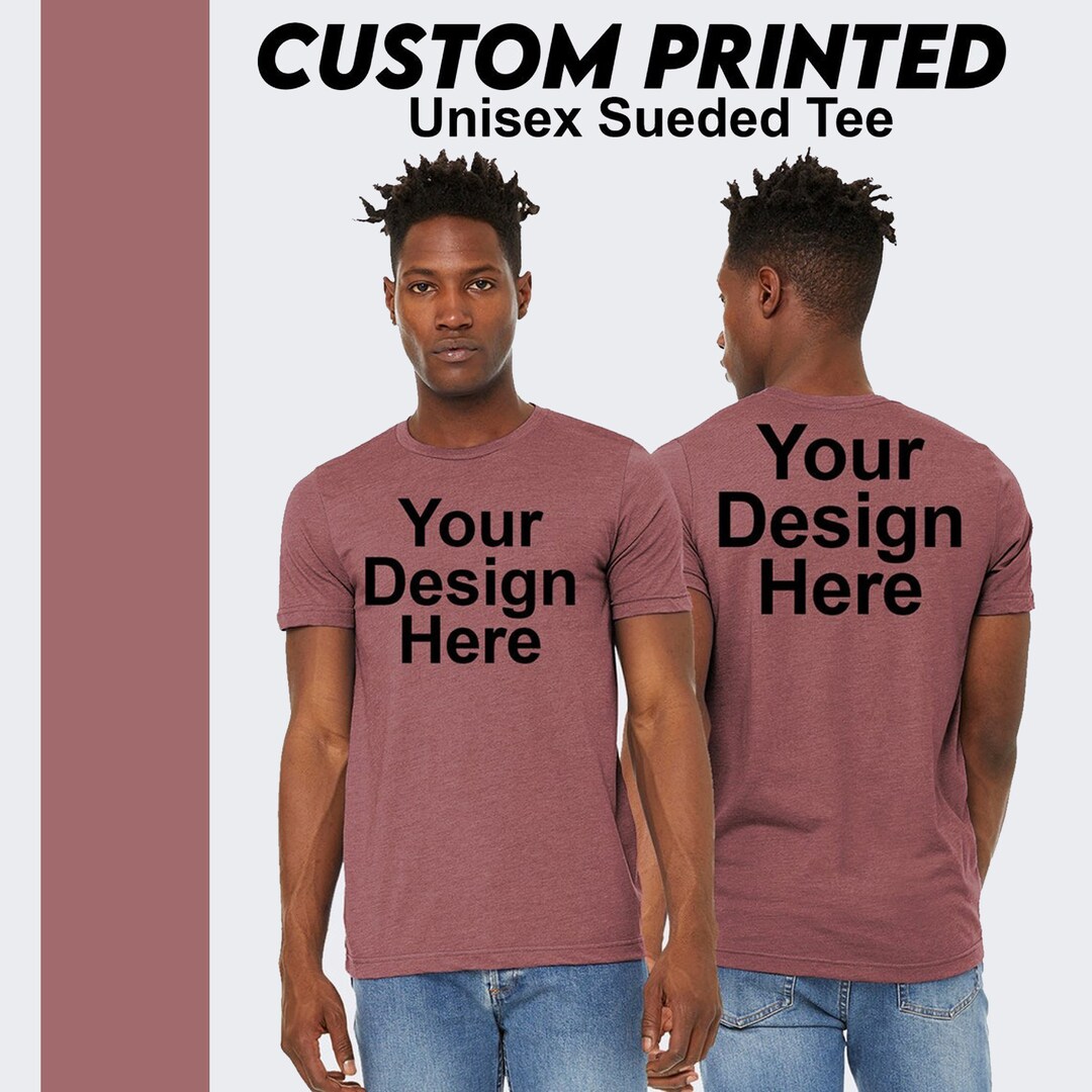 Custom T-shirt Front & Back Print on Demand Shirt Custom Bella Canvas ...