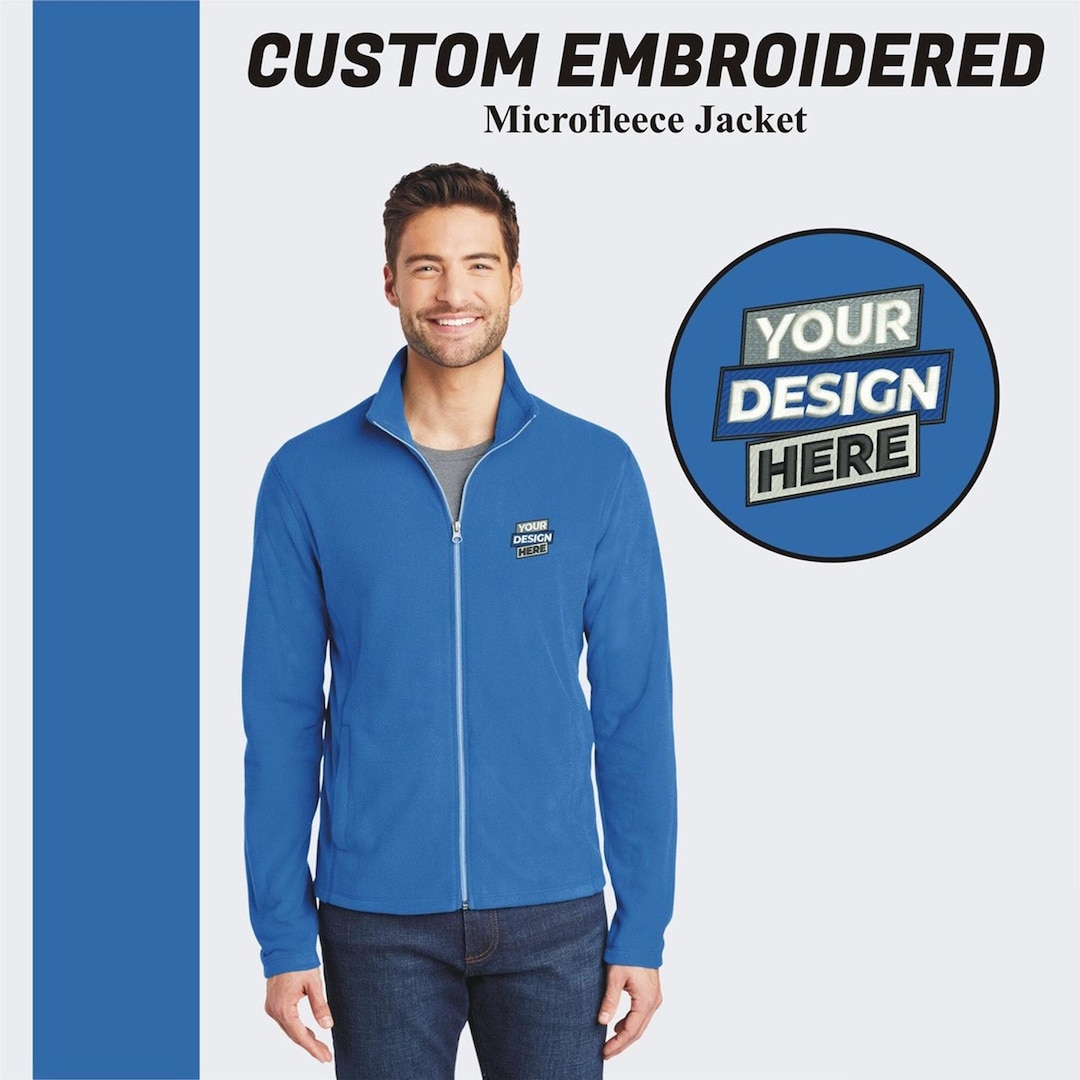 Custom Embroidered Jacket, Custom Fleece Jacket, Men's Zip up Jacket ...