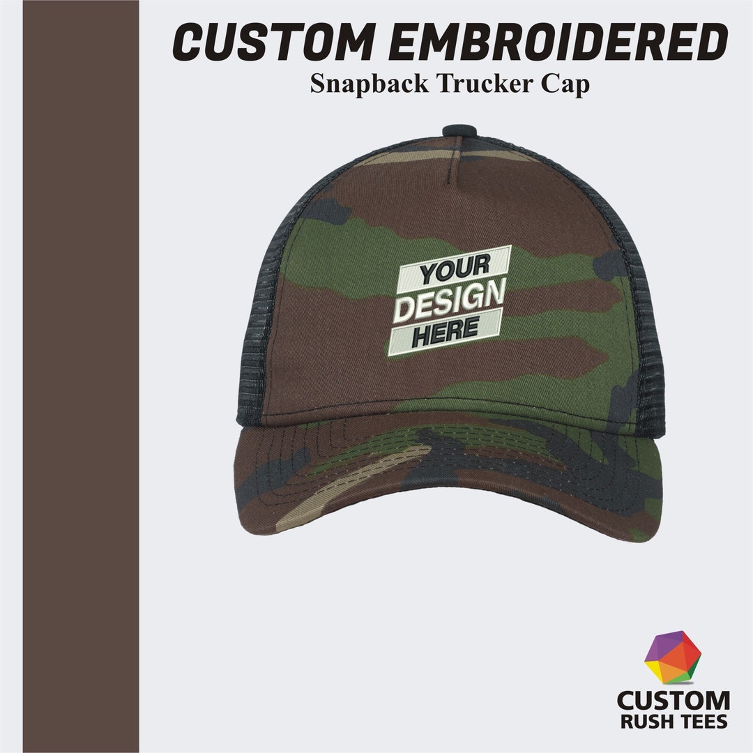 New Era® Cap Custom Embroidery Custom Hat Snapback Trucker Cap Custom ...