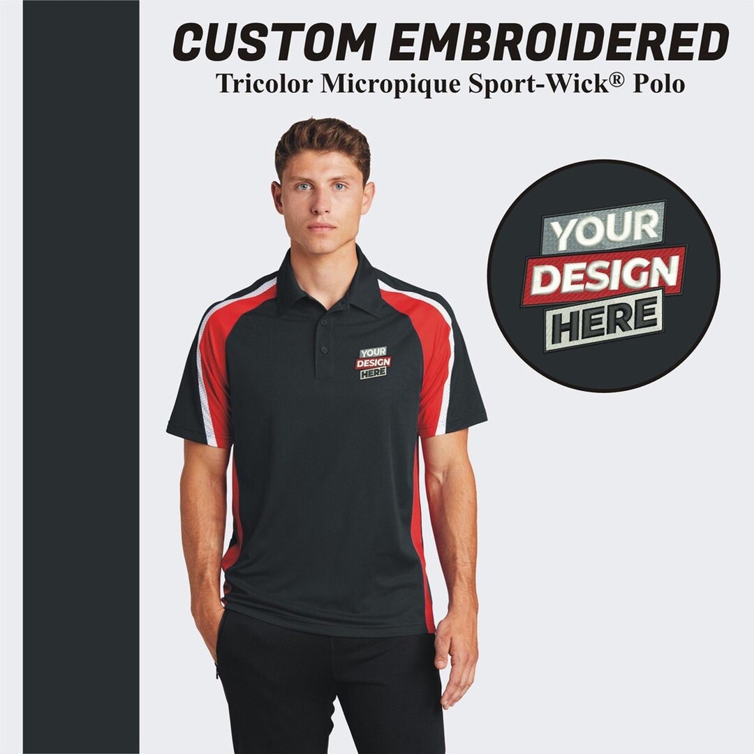 Custom Embroidered Dri-fit Polo: Personalized Team Logo Shirt - Etsy