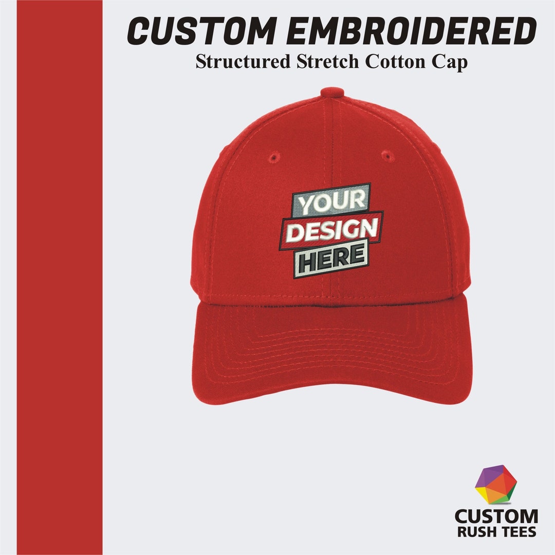 Custom New Era® Hat Stretchable Cotton Cap Embroidered Hat Custom Cap ...