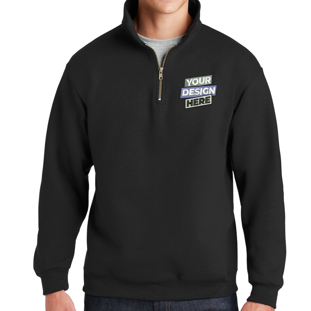 Custom Quarter Zip Pullover | Jerzees® Cadet Collar Sweatshirt ...
