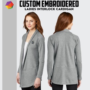 Custom Embroidered Women's Cardigan Personalized Gift Custom Ladies ...