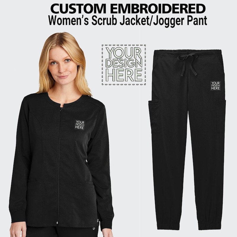 Monogrammed Scrubs - Etsy