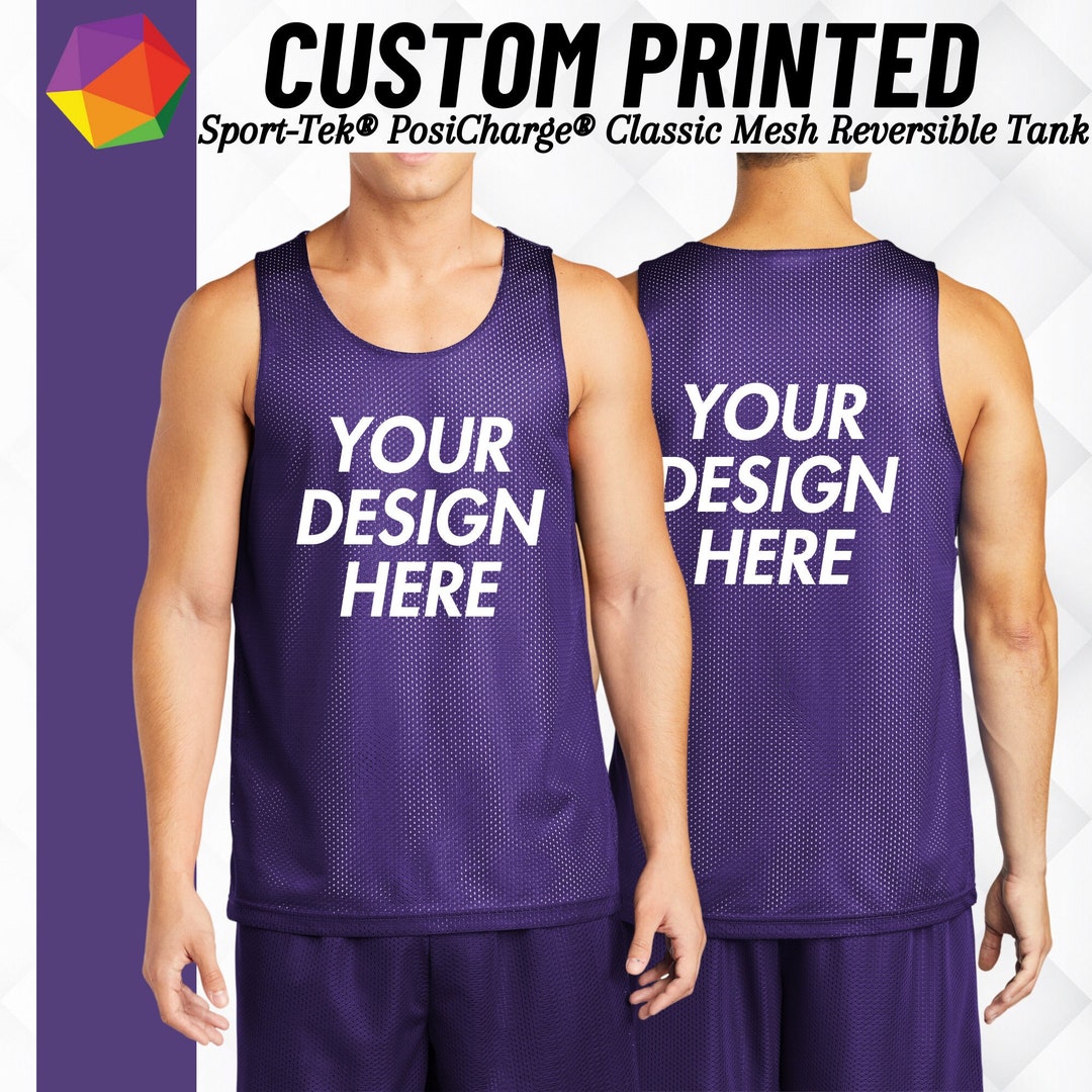 Custom Tank Summer Tank Classic Mesh Reversible Tank Personalized Tank ...