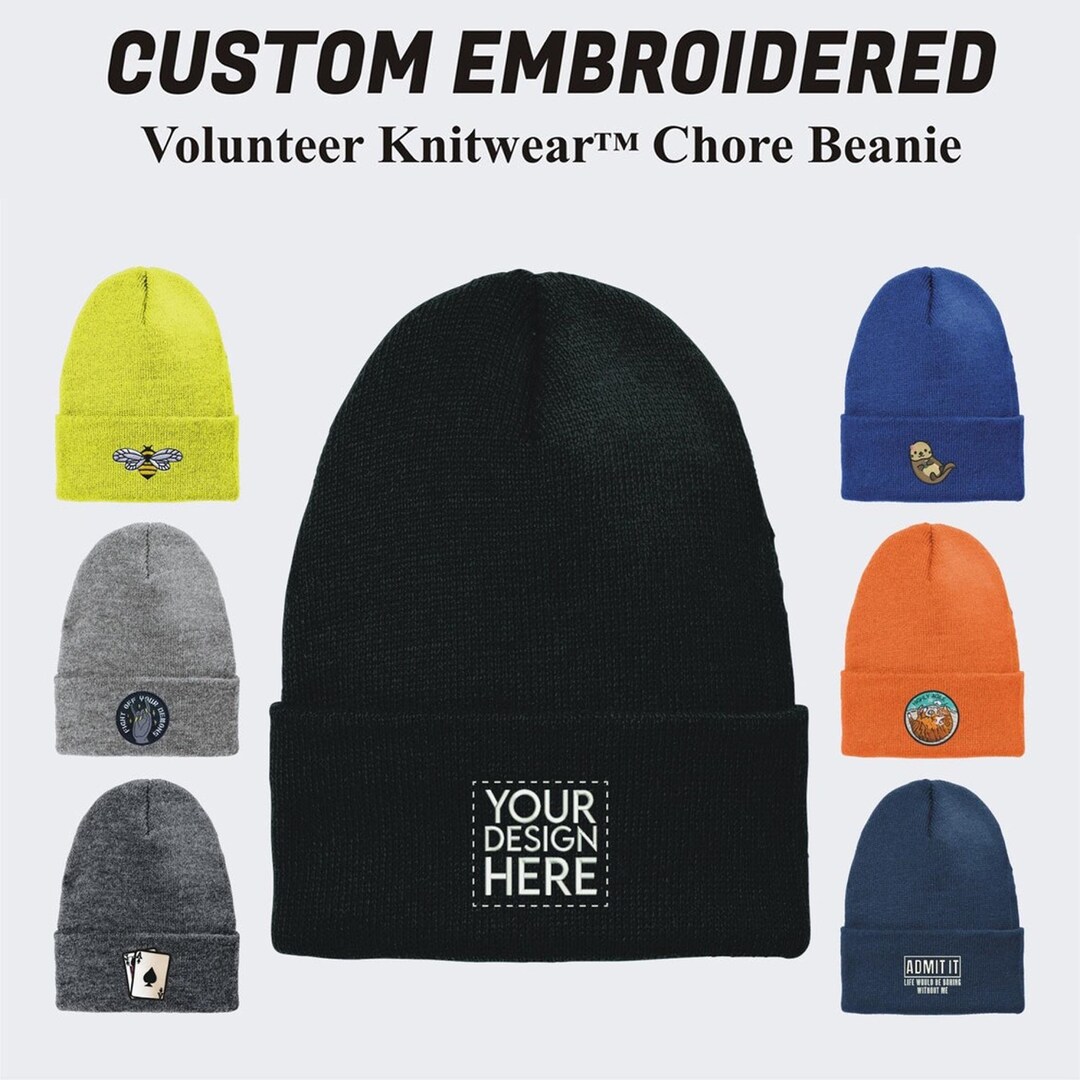 Custom Embroidered Knit Beanie: Design Your Own Winter Hat - Etsy