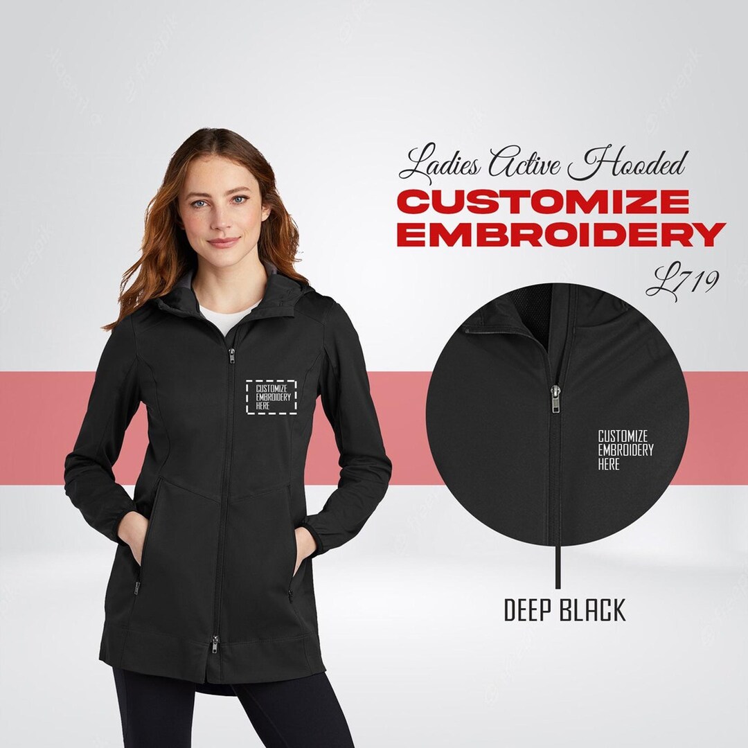 Women Soft Shell Custom Jackets Monogram Rain Jacket Custom Full Zip ...