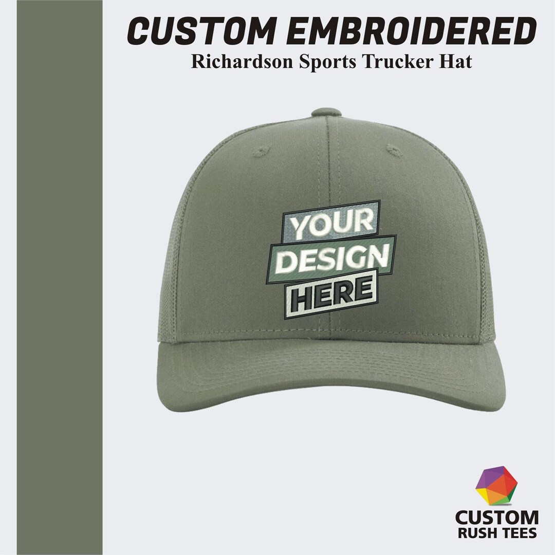Richardson 112 Trucker Cap | Custom Embroidery | Custom Hat | Custom ...