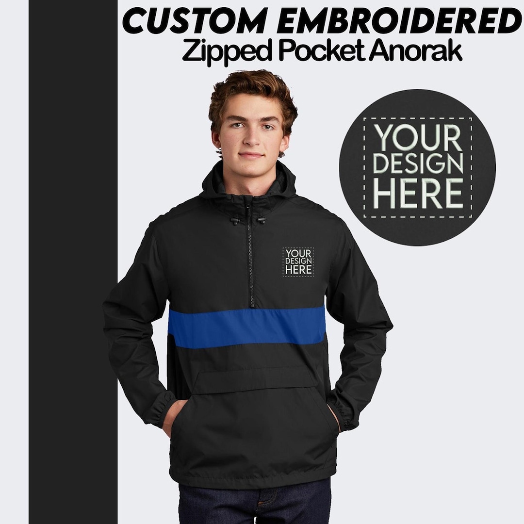 Sport-tek ® Custom Embroidered Windbreaker Jacket Custom Embroidery ...