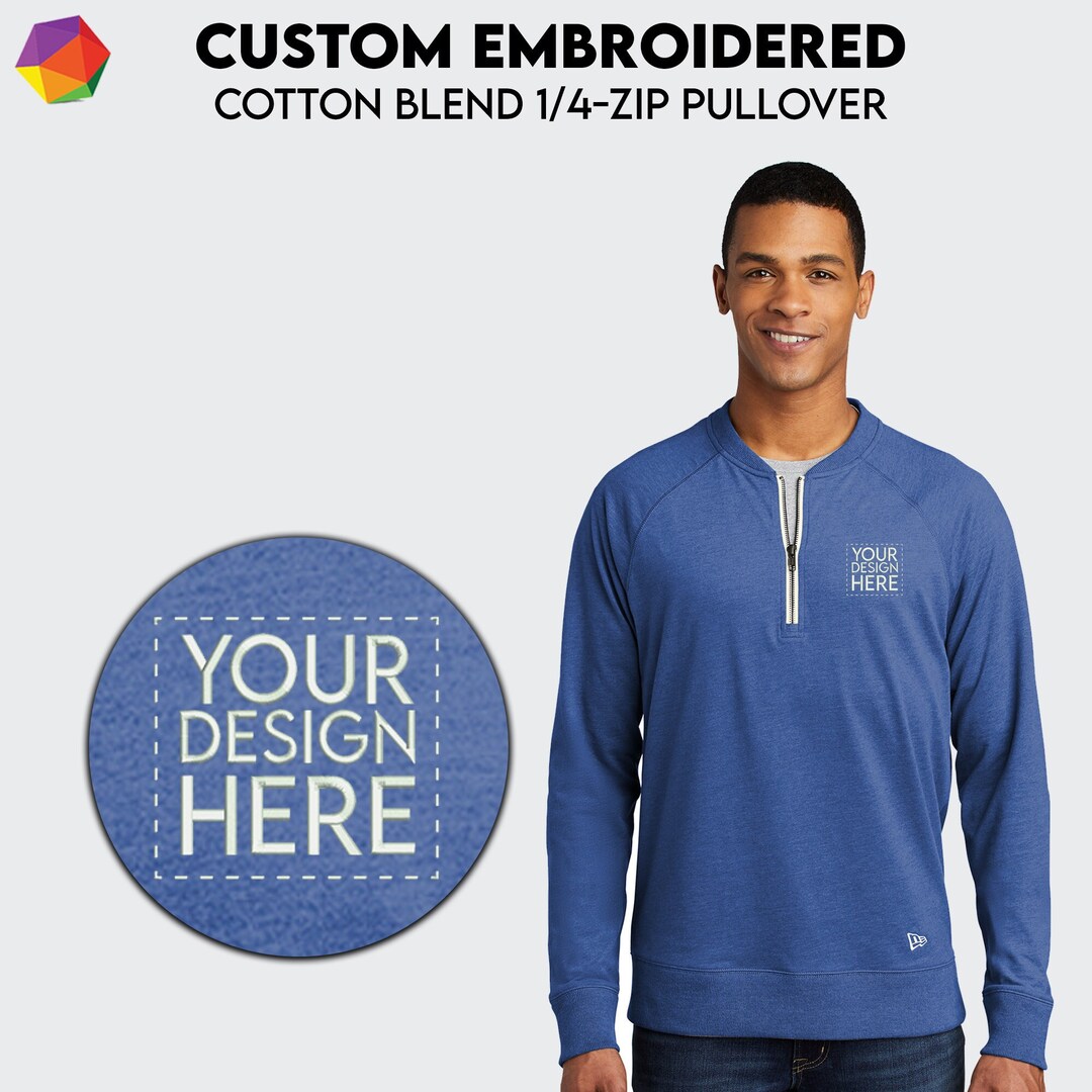Quarter Zip Pullover Custom 1/4 Zip Custom Embroidered Sweatshirt ...
