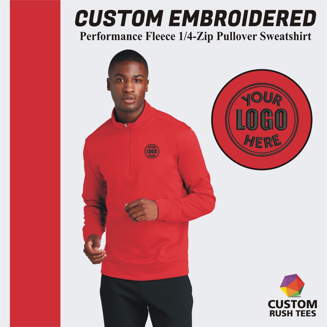 Port Authority® Custom Embroidered 1/4 Zip Sweatshirt - Quarter Zip ...
