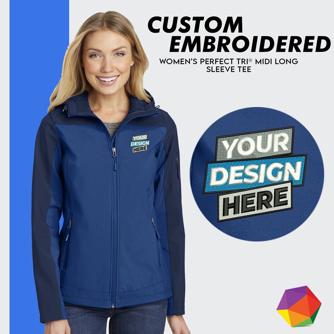 Custom Embroidered Jacket, Custom Women Soft Shell Hooded Rain Jacket ...