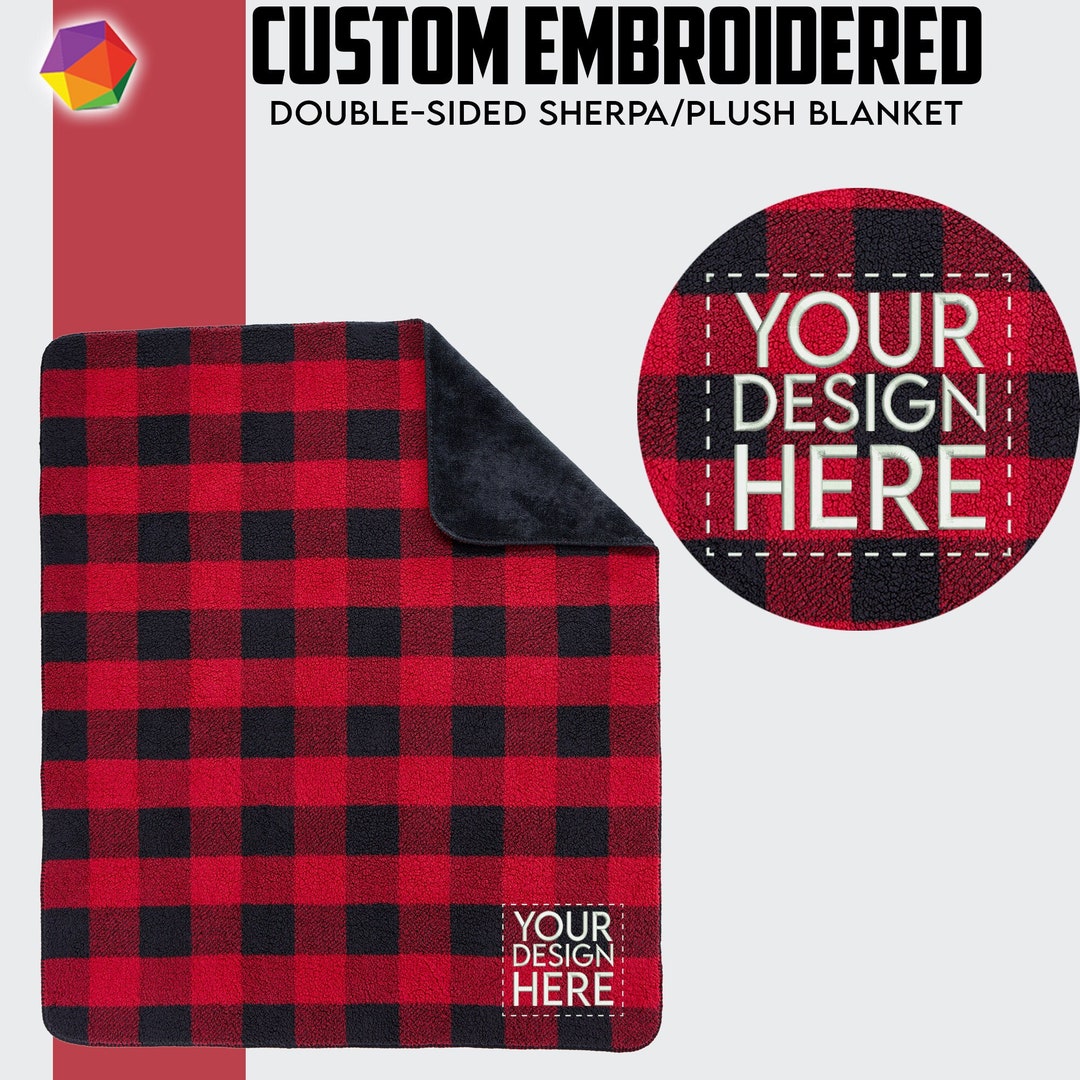 Custom Embroidered Blanket, Custom Embroidery Sherpa Blanket, Port ...