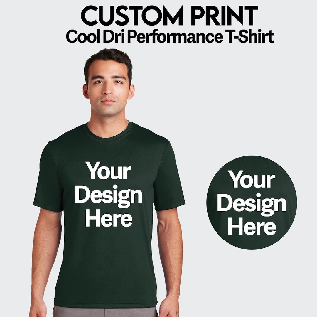 Hanes® Custom Dri Fit T-shirt, Custom Performance T Shirt, Personalized ...